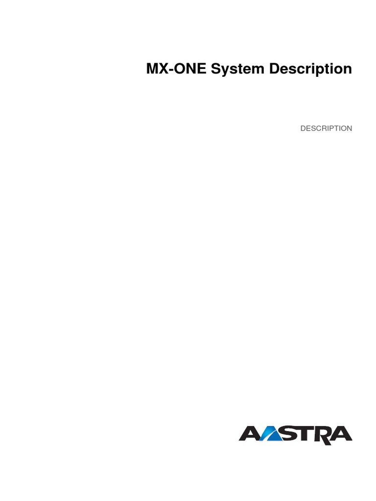 MX ONE Description | PDF | Session Initiation Protocol | Gateway ...