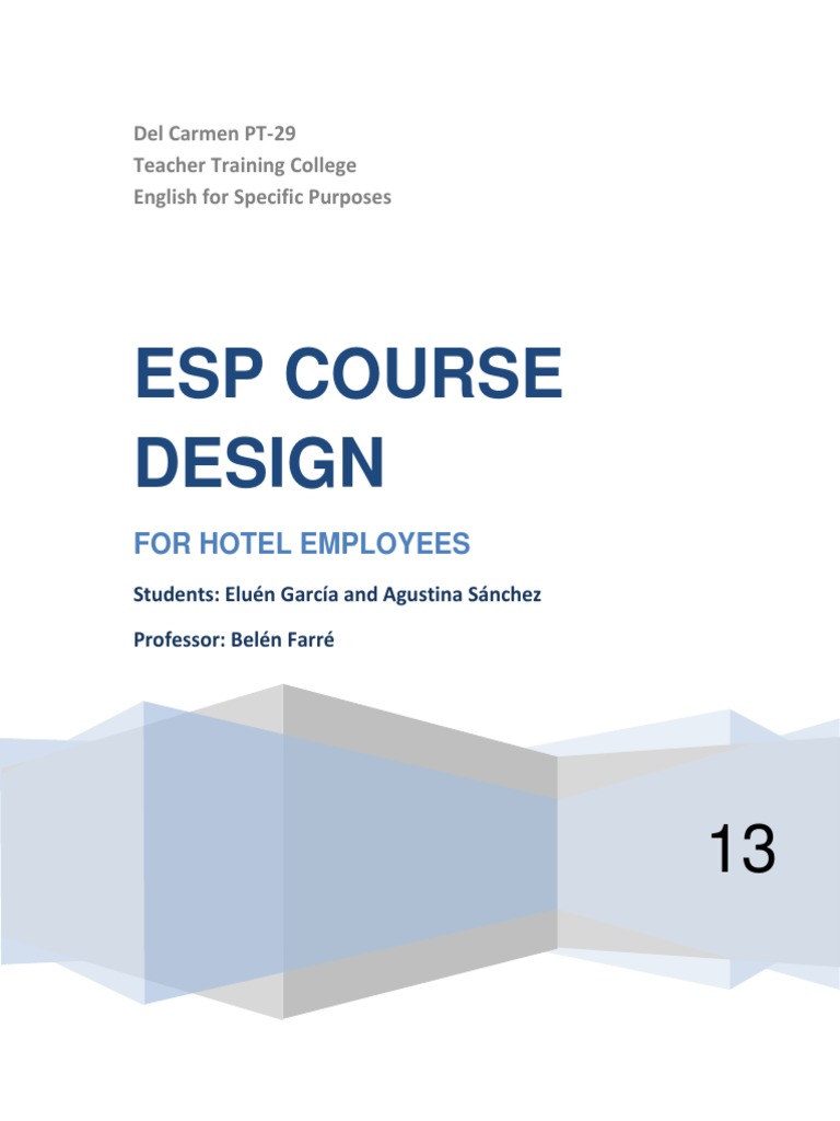 Esp Course Design | PDF | Motivation | Motivational