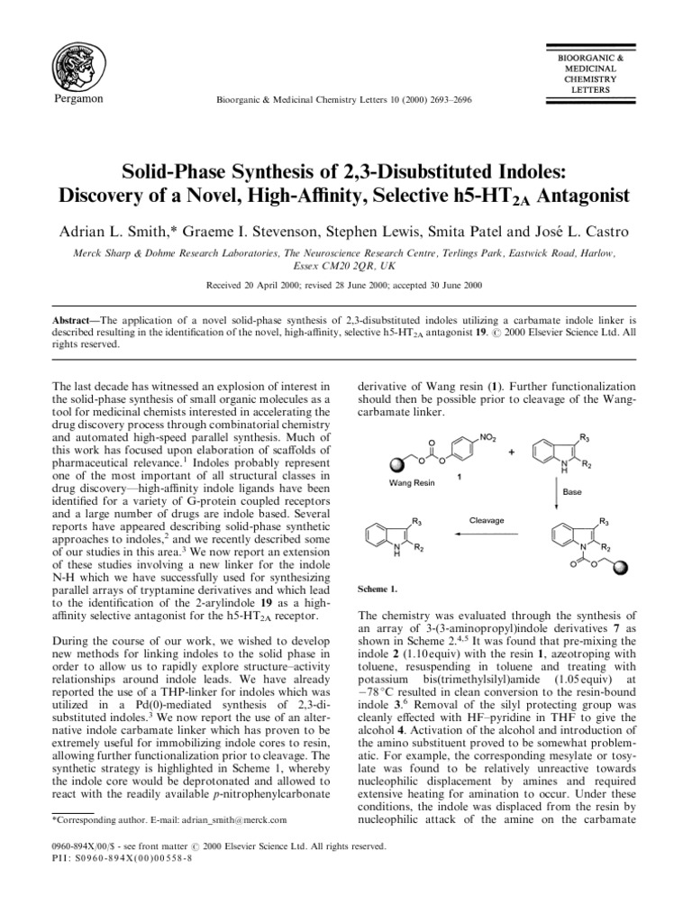 DMT - Synthesis.solid Phase - Resin1 | PDF | Amine | Organic Chemistry