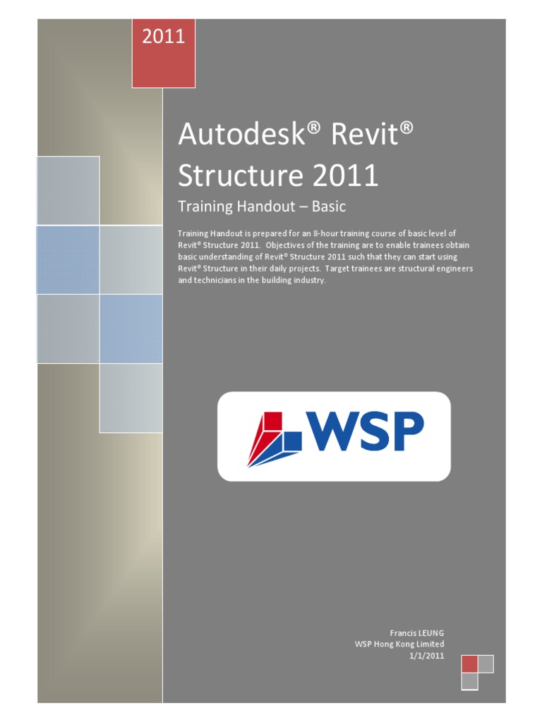 WSP Revit Structure Handout 001 - Part 1 of 2 | PDF