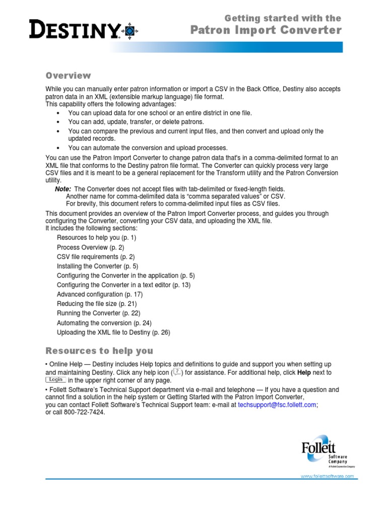 Destiny - Patron - Getting Started With The Patron Import Converter ...