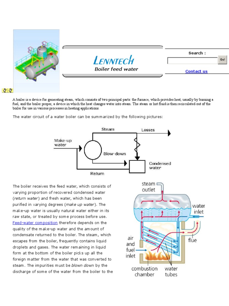 Boiler Feed Water Analisys (Lenntech) | PDF | Boiler | Steam