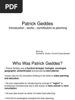 Patrick Geddes Town Planning Presentation | Metropolitan Area | Urban Area
