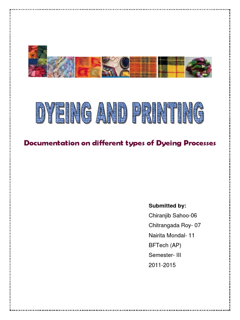 Dyeing Processes | PDF | Dyeing | Yarn
