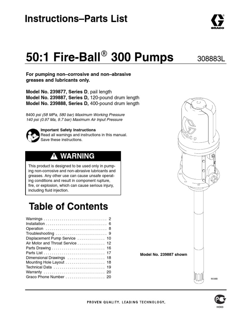Graco 239887 Grease Pump Breakdown | PDF | Implied Warranty | Pump