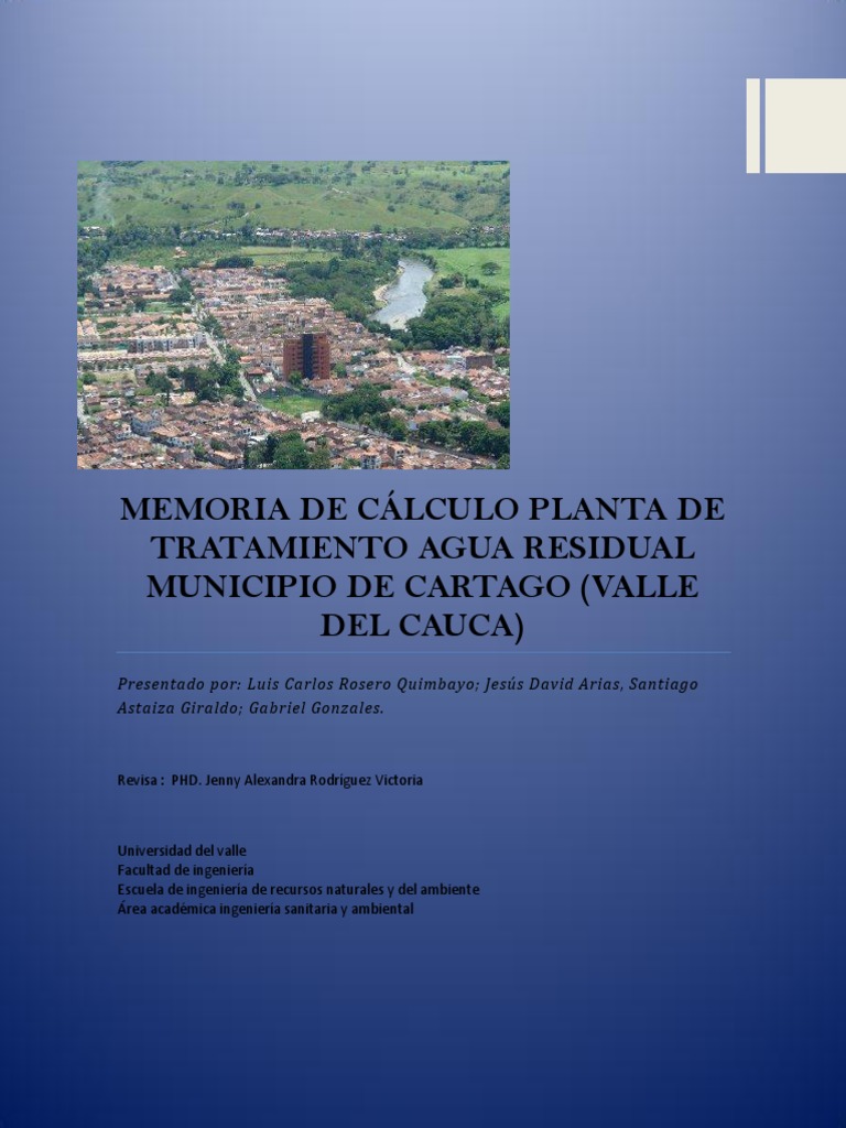 Memoria de Calculo Ptar PDF | PDF | Población | Agua Memoria de Calculo Ptar PDF | PDF | Población | Agua