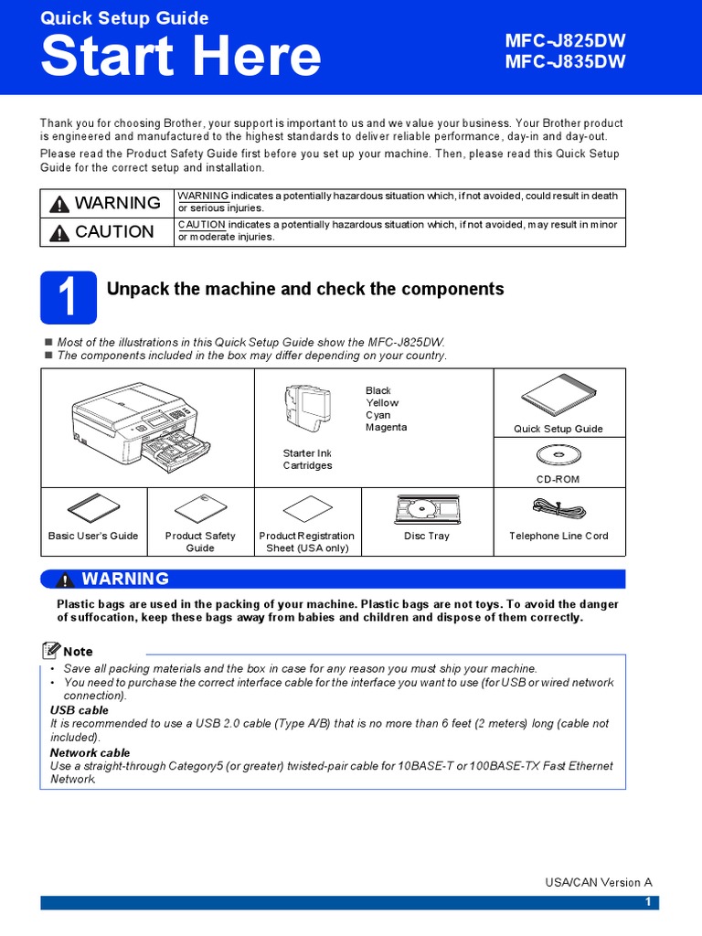 Brother MFC 825DW Quick Start Guide | Download Free PDF | Wireless Lan | Microsoft Windows