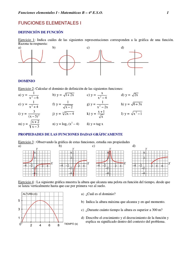 Funciones | PDF | Función (Matemáticas) | Enseñanza de matemática