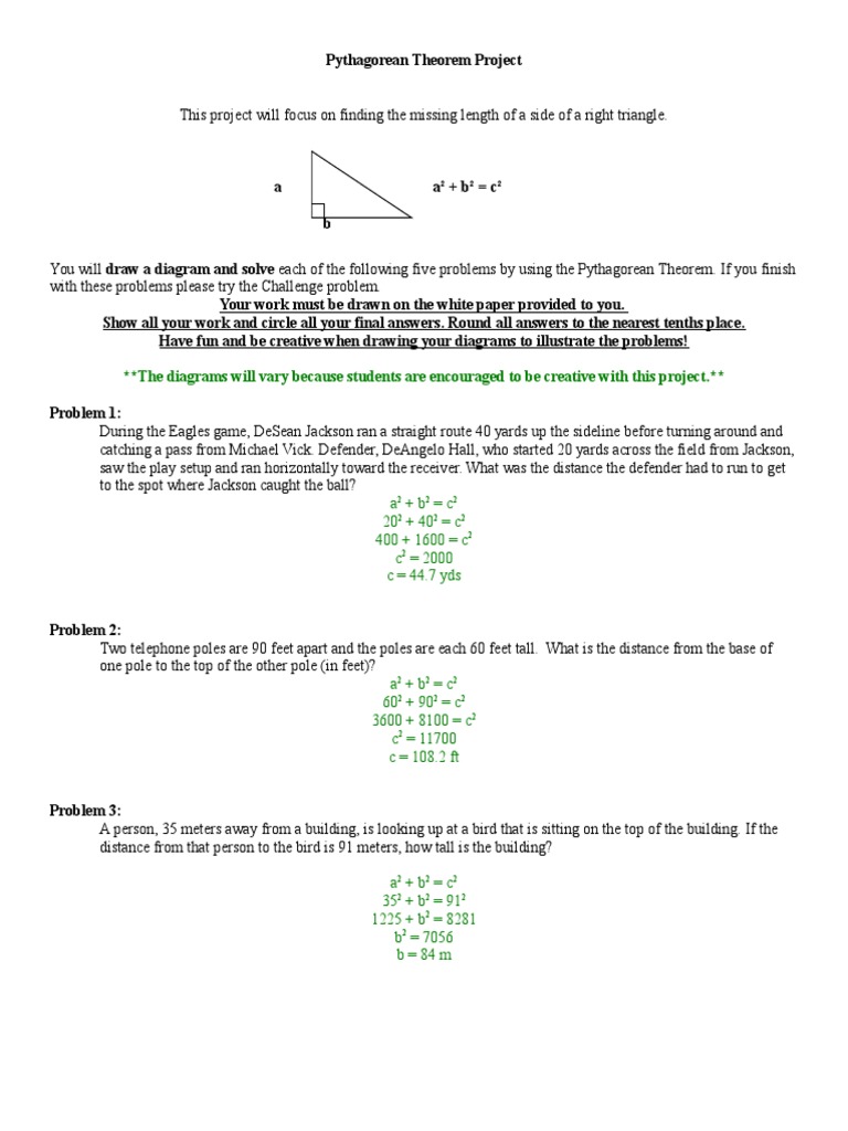 Creative Pythagorean Theorem Project | PDF | Baseball Field | Ball And ...