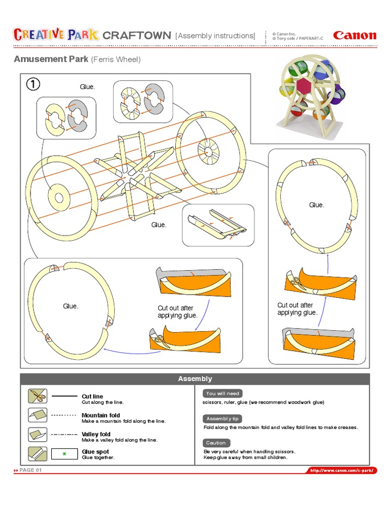 Amusement Park: (Assembly Instructions) (Ferris Wheel) | PDF | Home ...