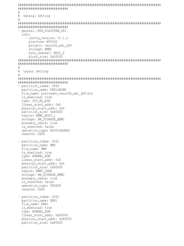 MT6592 Android Scatter | PDF | Embedded Linux Distributions | Operating System Technology