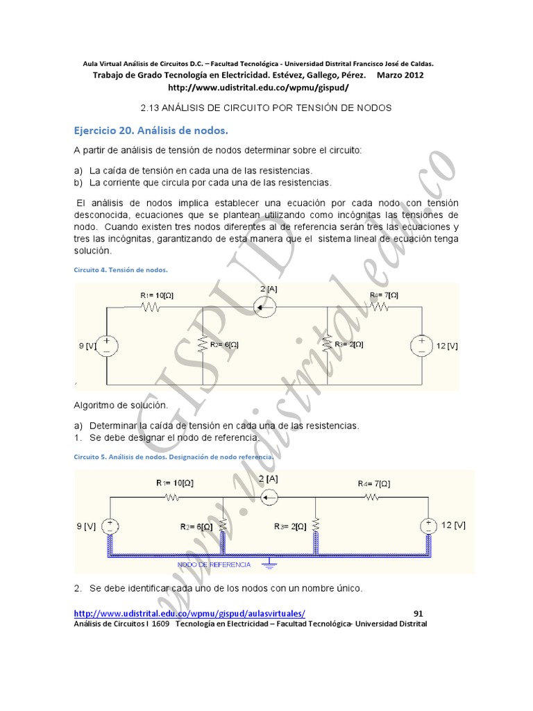 Ejercicios de Nodos | PDF | Ciencia y matemáticas | Métodos y ...