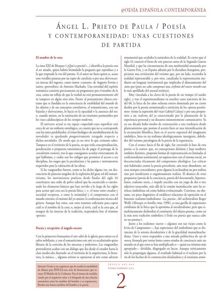 Prieto de Paula, Angel L. - Poesía y Contemporaneidad PDF | PDF ...