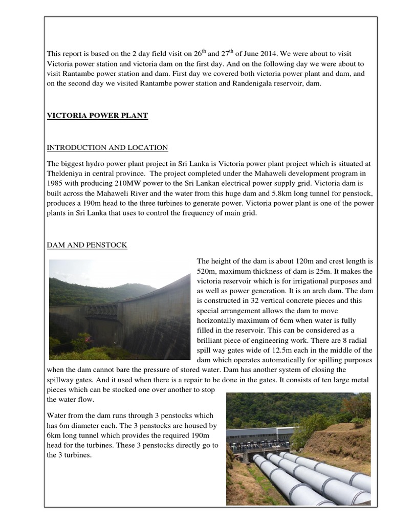 Victoria Power Plant | Dam | Electric Generator