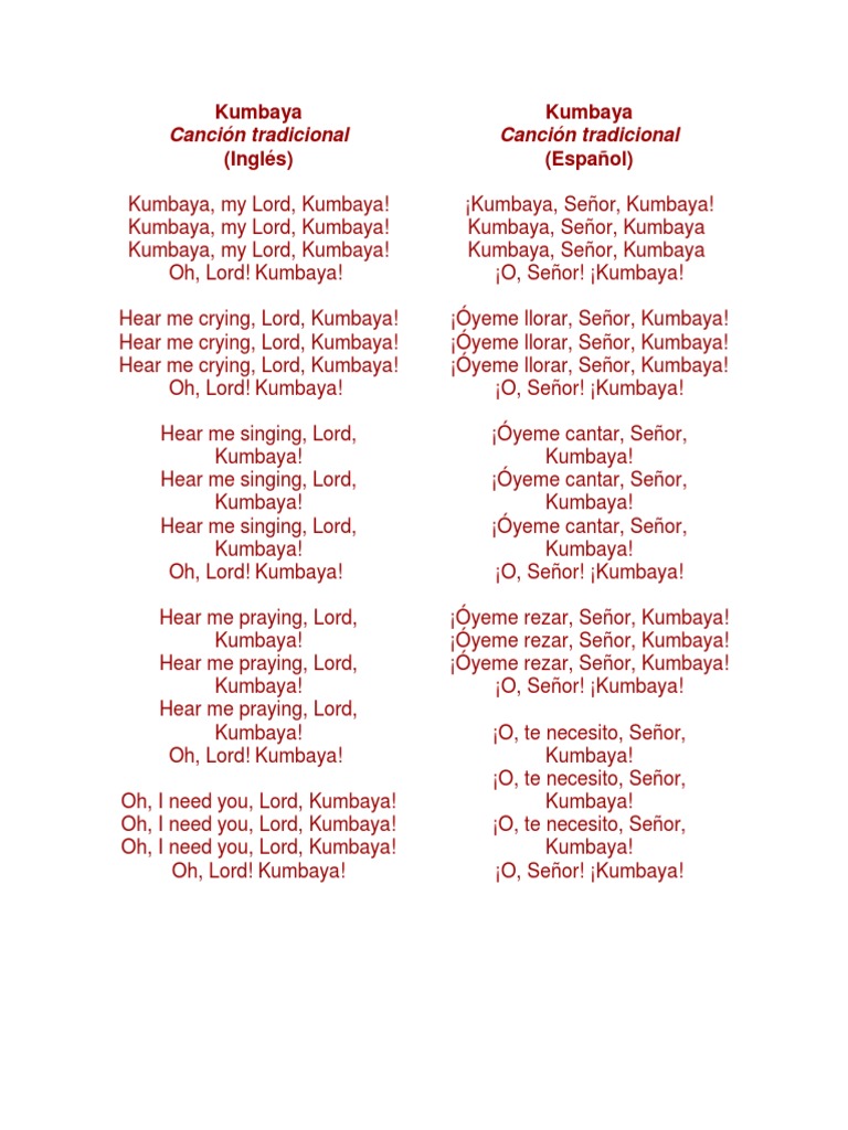 Kumbaya | PDF | Estudios de idiomas extranjeros | Arte