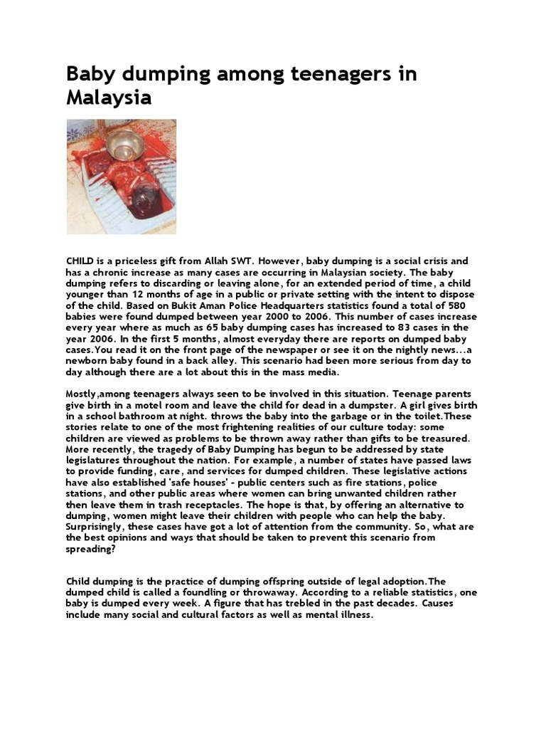 Causes and Prevention of Baby Dumping | PDF | Abortion | Pregnancy