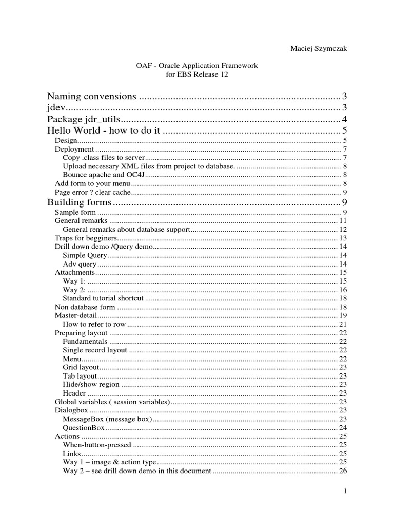 OAF Personalization | PDF