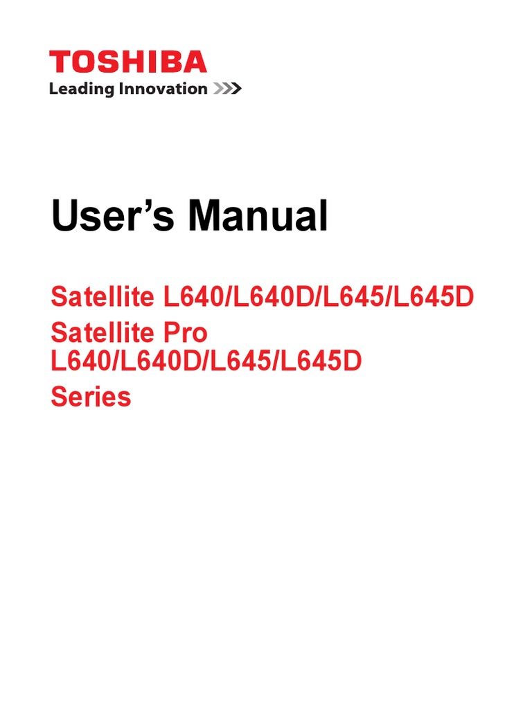 Toshiba Satellite L640 User Guide | PDF | Electromagnetic Interference | Electromagnetic ...