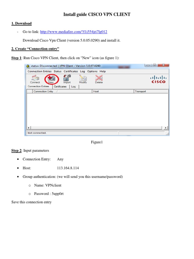 Guide Install Cisco VPN Client | PDF