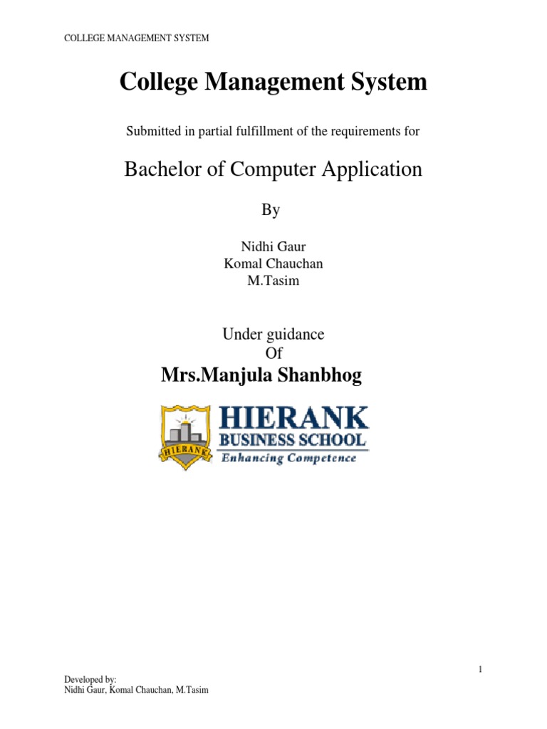 CMS Final ReportL | PDF | Data Management | Databases