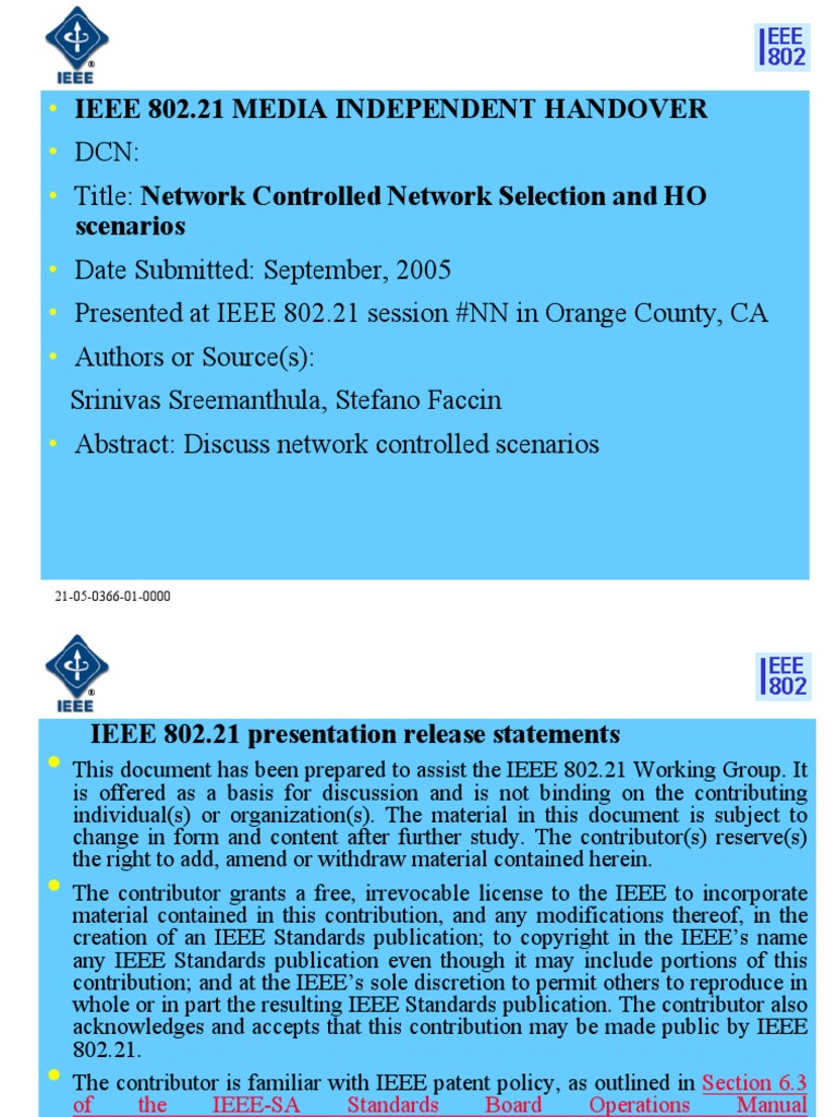 Ieee 802.21 Media Independent Handover | PDF | 3 G | Ieee 802.11