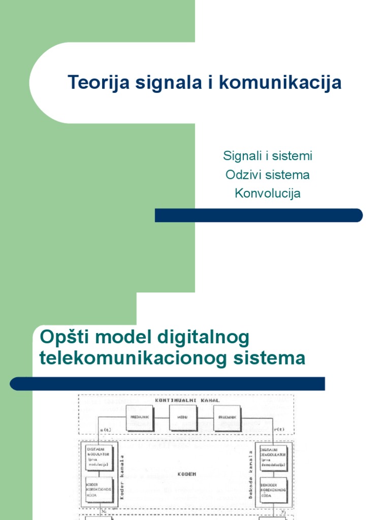Teorijal Signala I Komunikacija - Vjezbe 1 | PDF