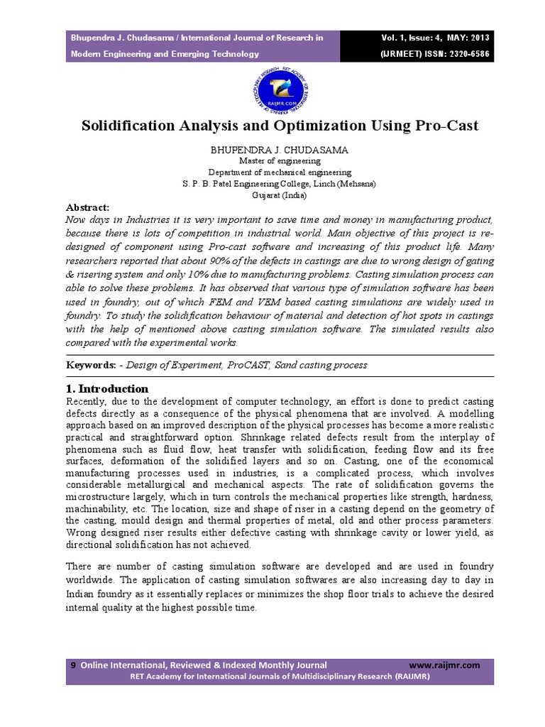 Procast 2009 Steel Example | PDF | Casting (Metalworking) | Computer Simulation