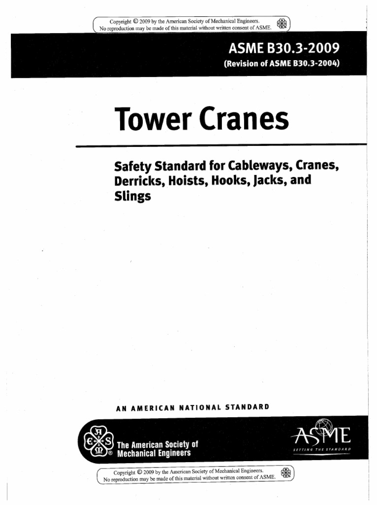 Asme b30.3 2009 | PDF