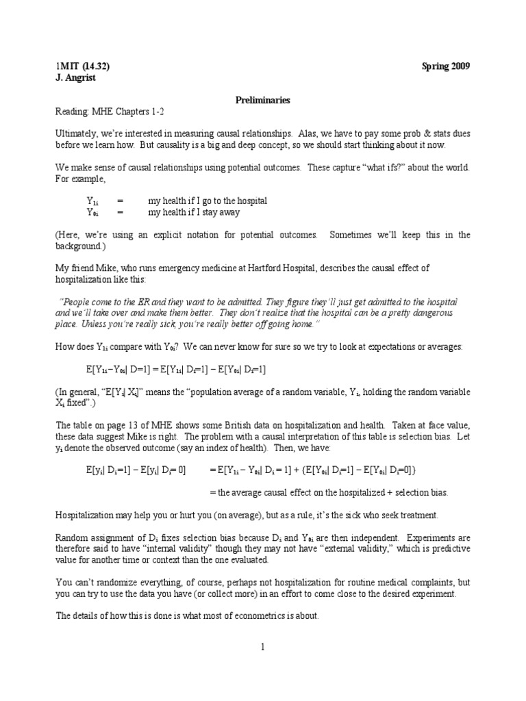 An Introduction to Causal Inference and Potential Outcomes Using Randomized Experiments and ...
