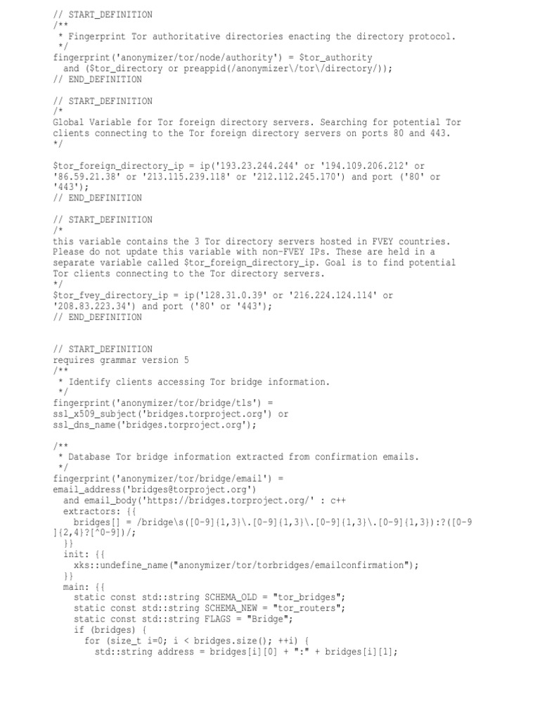 NSA XKeyscore Source Code Targets Tor and Tails Users | PDF | Tor ...