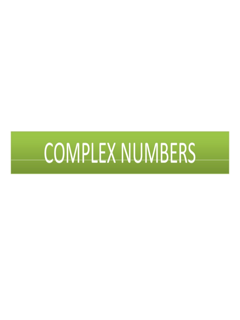 Complex Numbers | PDF | Complex Number | Trigonometric Functions