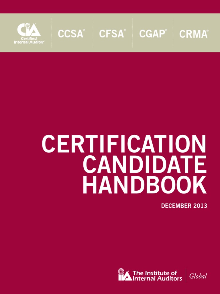 Certification Candidate Handbook | PDF | Identity Document | Internal Audit