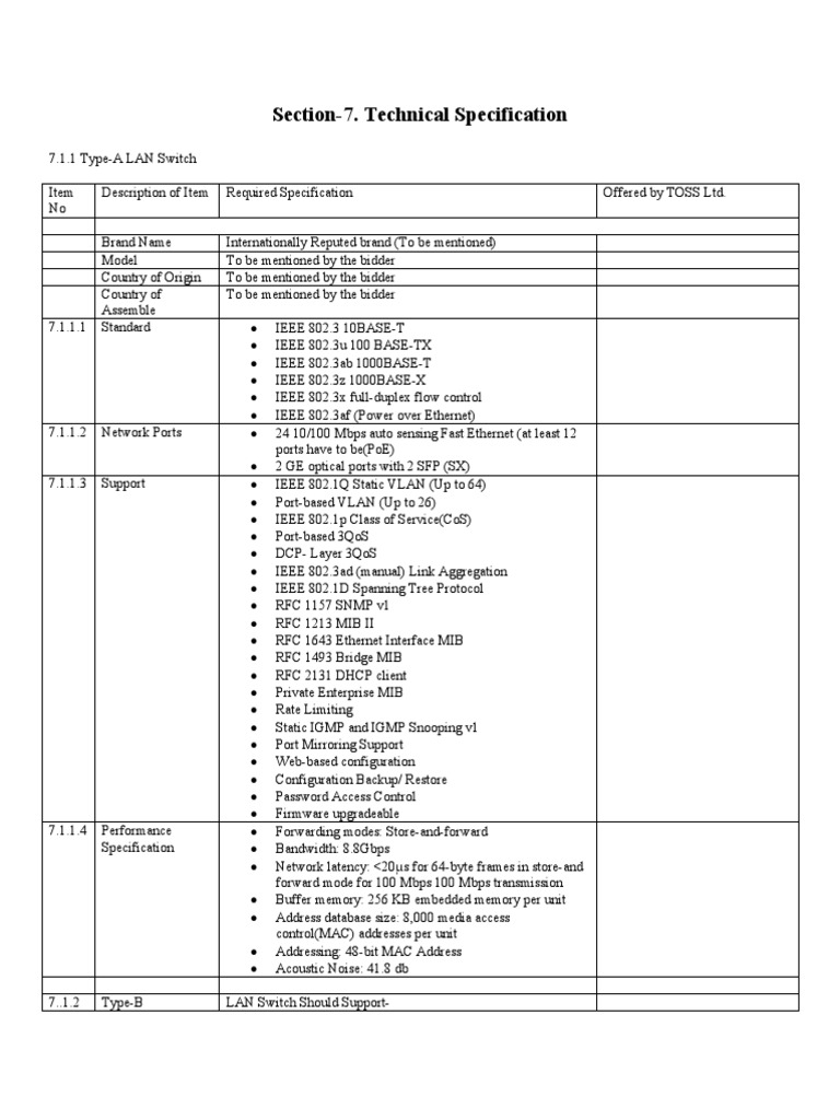 Technical Specification - Section-7 | PDF | Ethernet | Ieee 802.11