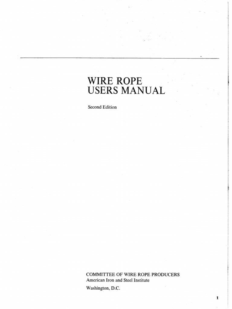 Wire Rope Users Manual | PDF | Rope | Wire