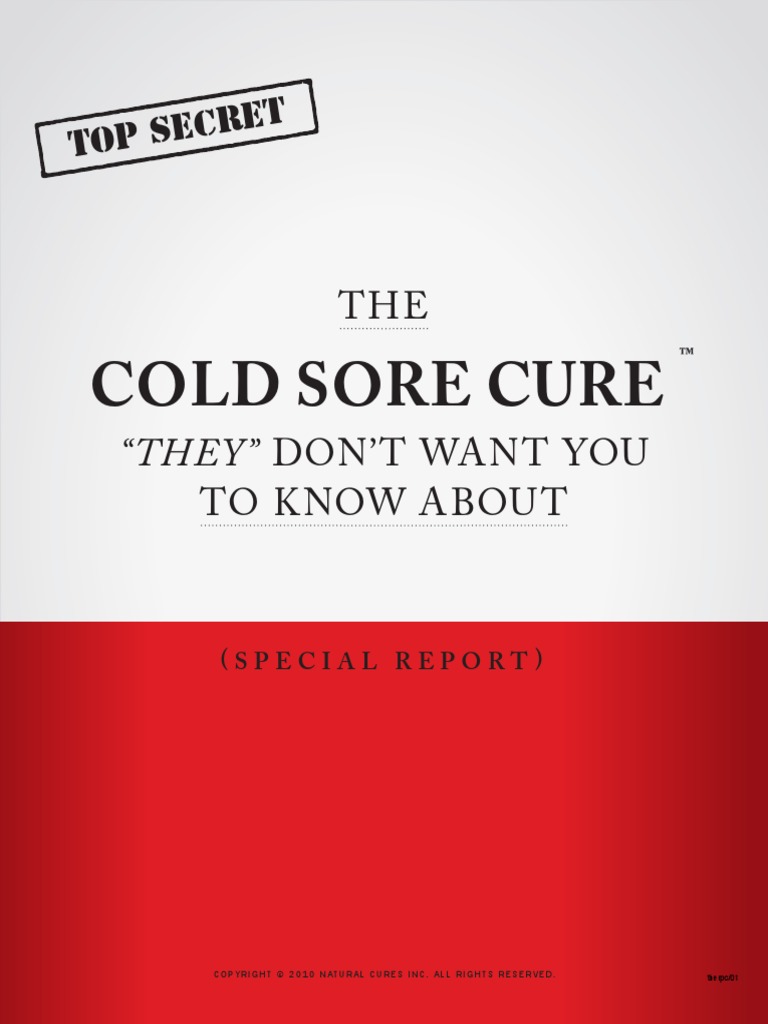 Cold Sore Cure Report | PDF | Clinical Medicine | Food And Drink