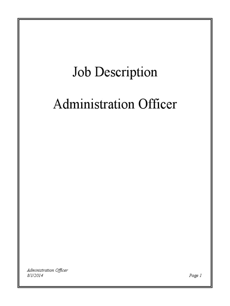 Administrative Officer Jd Download Free Pdf Payroll Accounts Payable