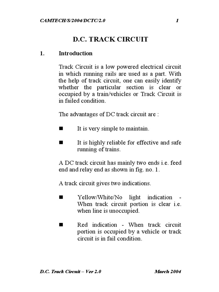 Overview of DC Track Circuit Systems | PDF | Track (Rail Transport ...