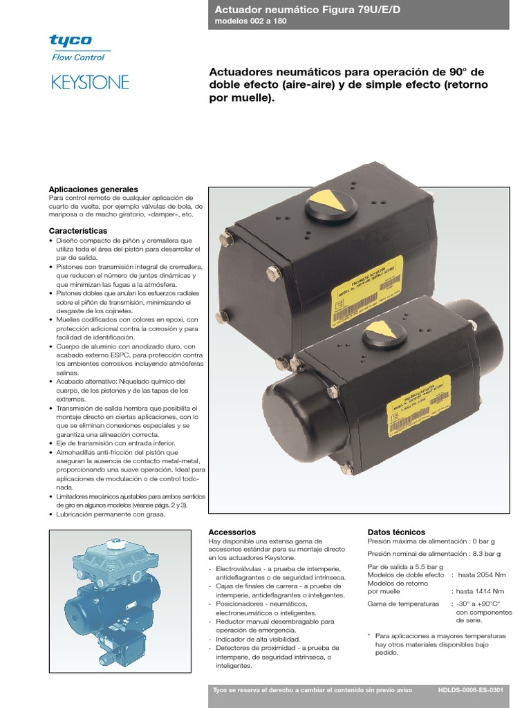 Actuadores Keystone | PDF | Transmisión (Mecánica) | Solenoide
