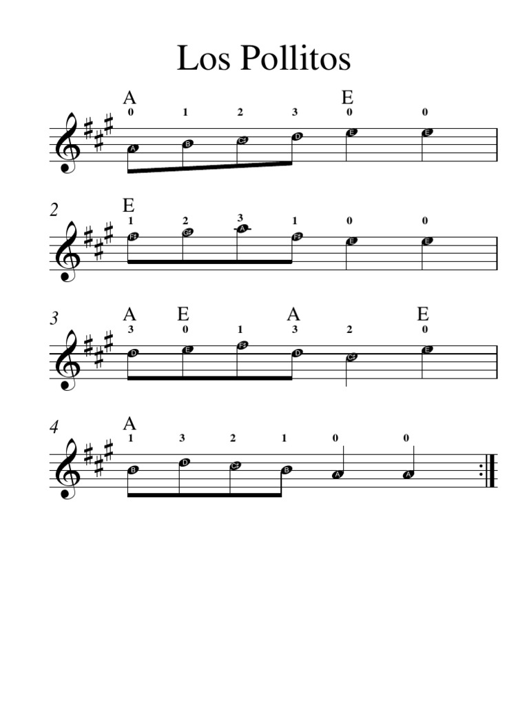 Los Pollitos - Violin Part | PDF
