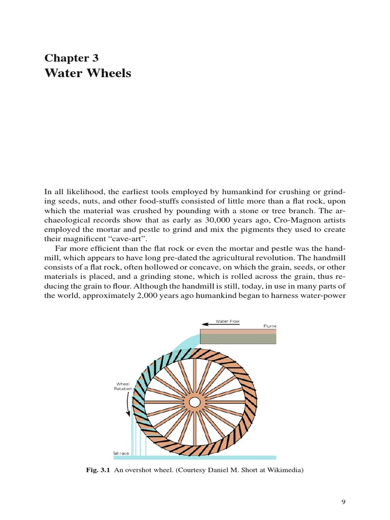 Water Wheels: Fig. 3.1 An Overshot Wheel. (Courtesy Daniel M. Short at ...
