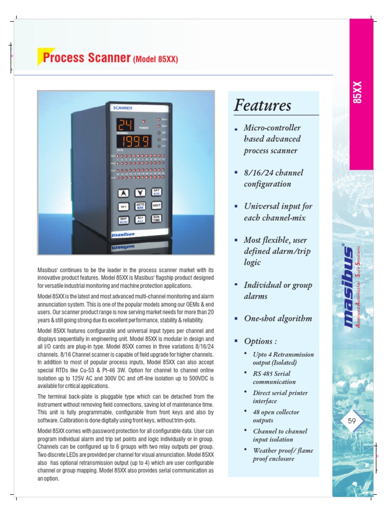 Masibus 85XX - R2 - 0110 - Scanner | PDF | Input/Output | Image Scanner