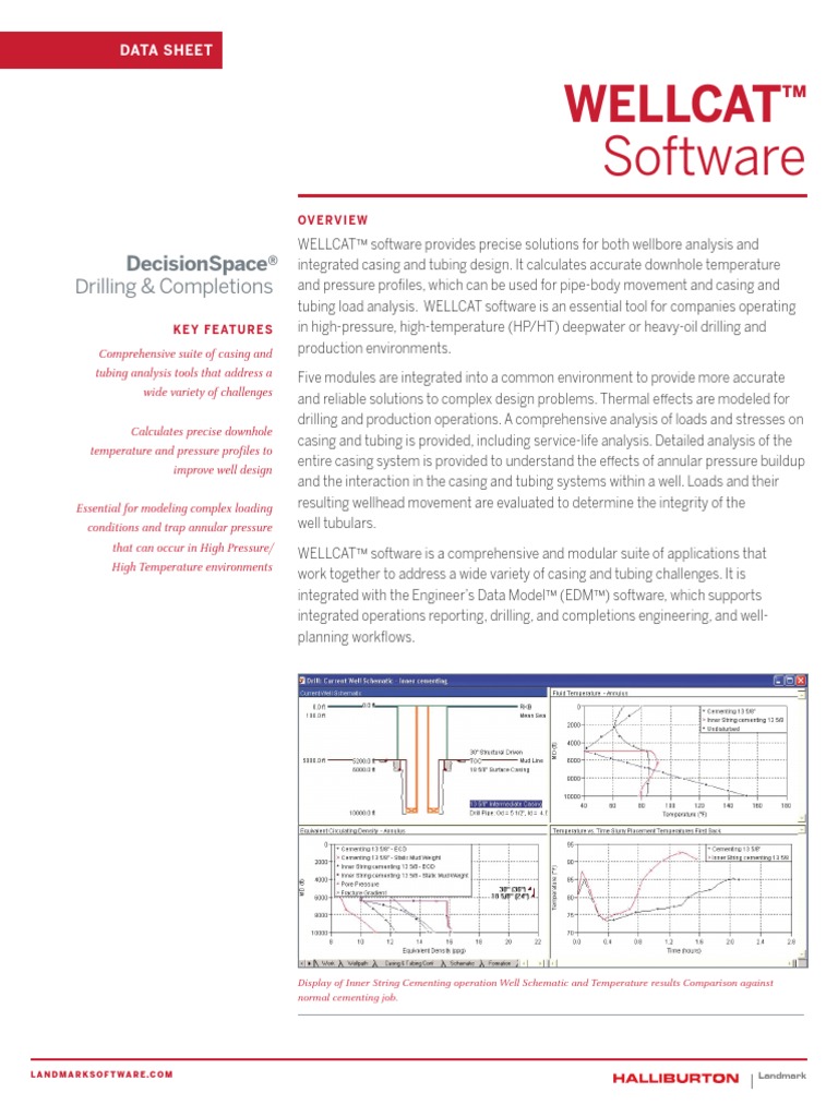 WELLCAT Data Sheet | PDF | Casing (Borehole) | Energy And Resource