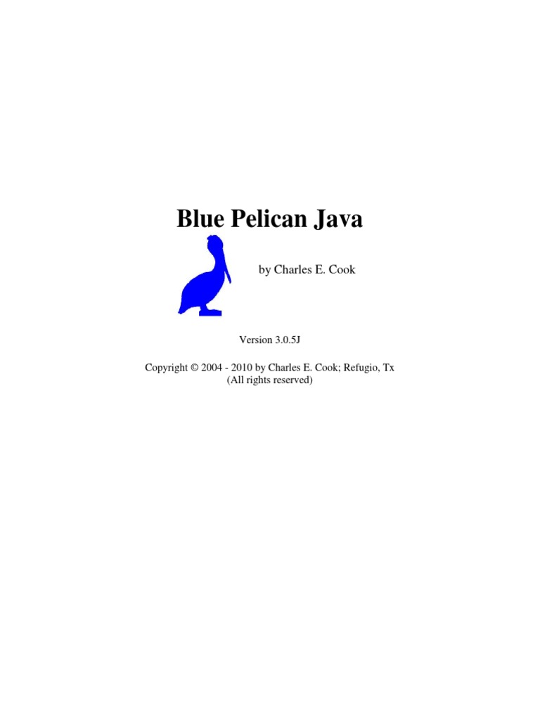 Blue Pelicon (Java) | PDF | Integer (Computer Science) | Inheritance (Object Oriented Programming)
