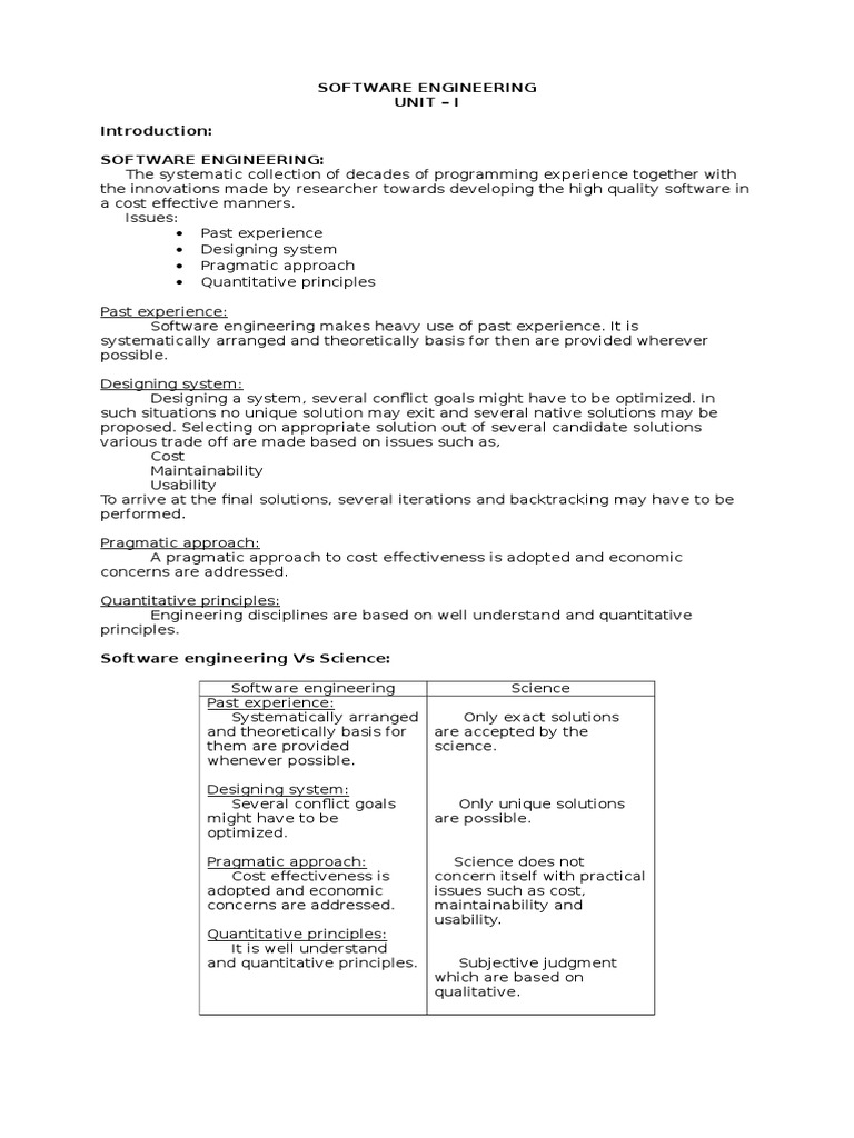 Software Engineering Unit-1 | PDF | Software Prototyping | Computer Program