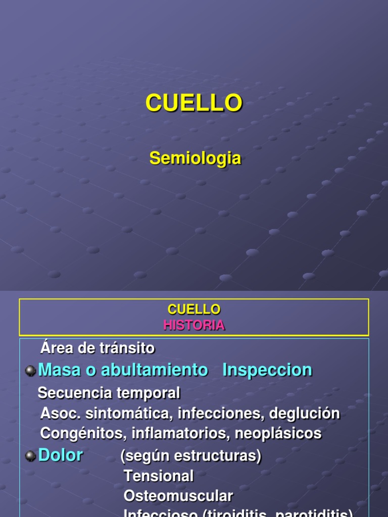 Semiología Del Cuello | PDF | Ciencia y matemáticas