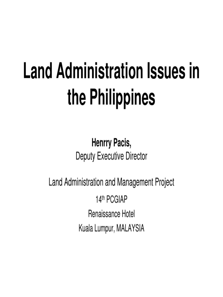 Land Administration Issues in The Philippines | PDF | Business