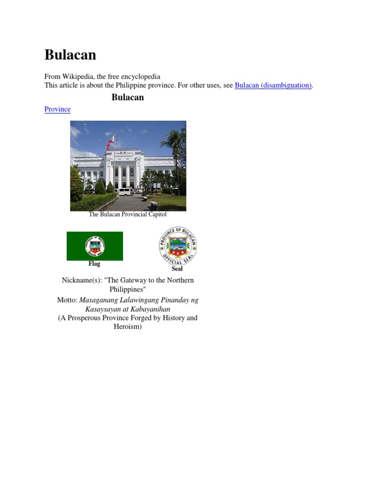 Bulacan | PDF