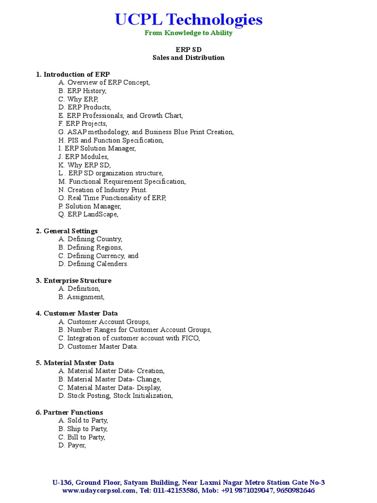 0007 SD Syllabus UCPL Tech | PDF | Business