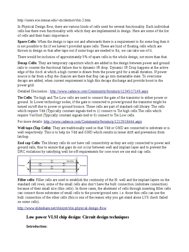 Low Power VLSI Chip Design: Circuit Design Techniques | PDF | Field ...