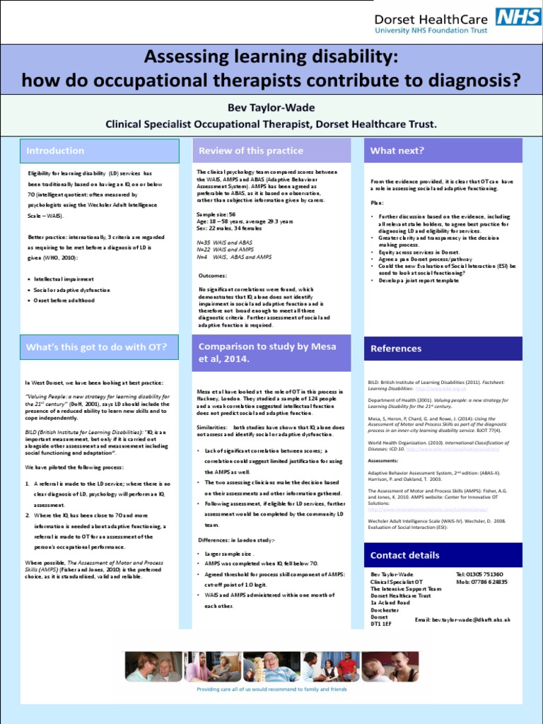 Assessing Learning Disability How Do Occupational Therapists Contribute ...